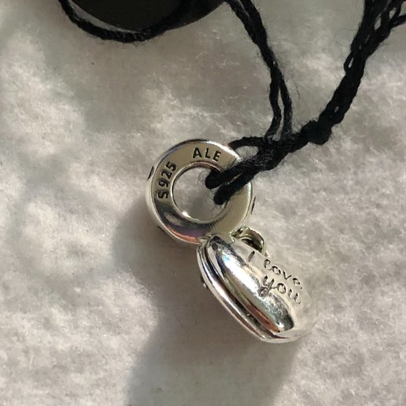 Pandora | Jewelry | Pandora Silver Mom Script Heart Dangle Charm | Poshmark